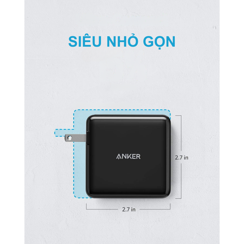 Anker A2029 - Củ sạc nhanh Anker PowerPort Atom GaN Tech 60W 2 cổng ...
